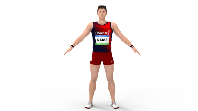 Athlete Runner 3D Model in Man 3DExport