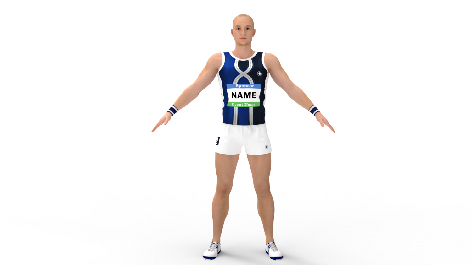 Athlete Runner 3D Model in Man 3DExport