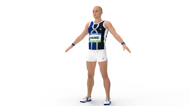Athlete Runner 3D Model in Man 3DExport