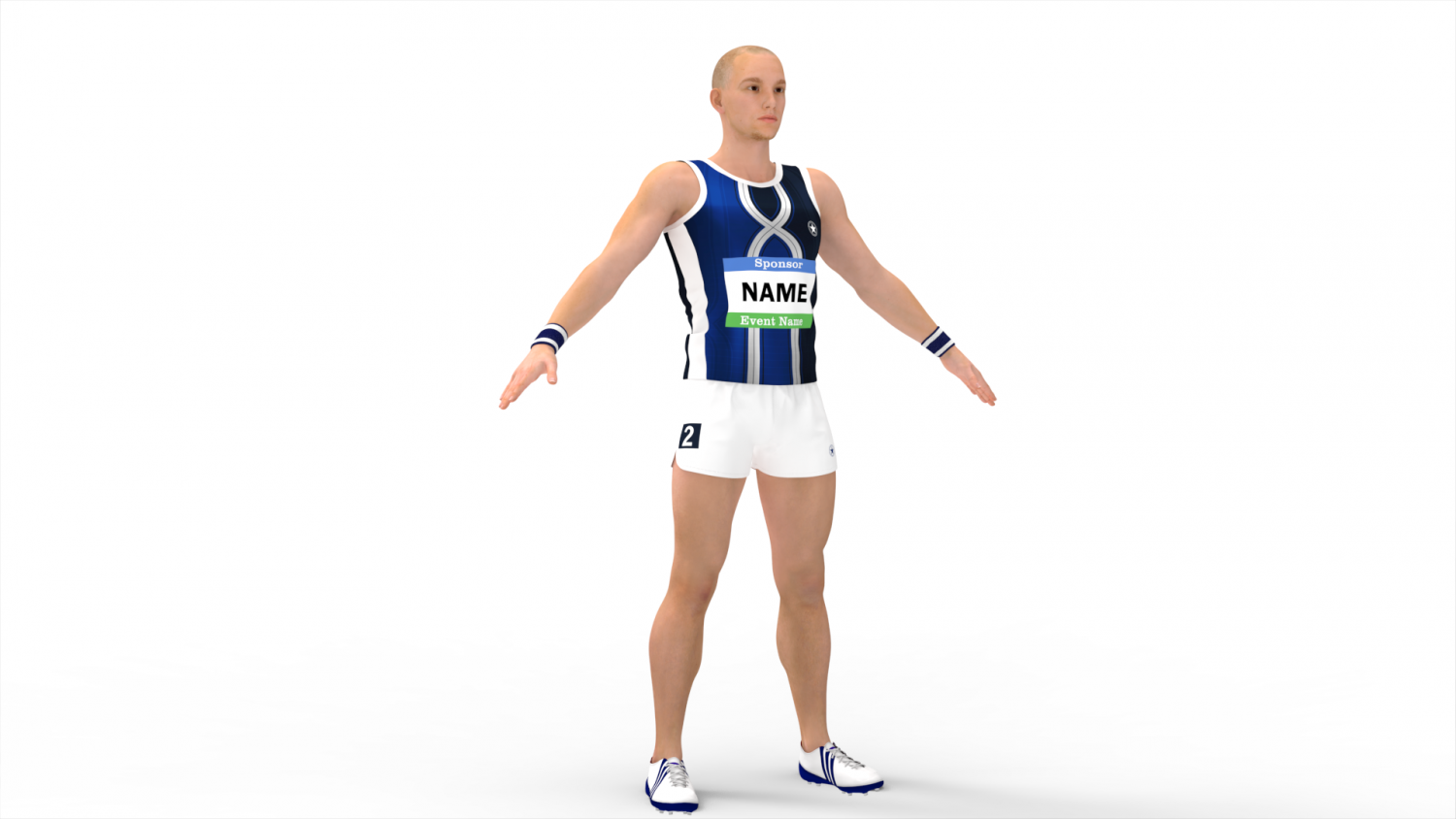 Athlete Runner 3D Model in Man 3DExport