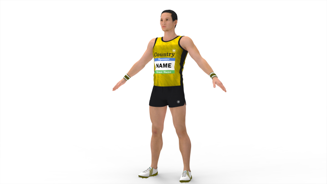 Athlete Runner 3D Model in Man 3DExport