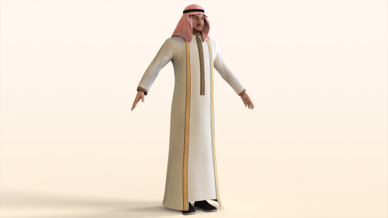 Arabic Civilian 3D Model in Man 3DExport