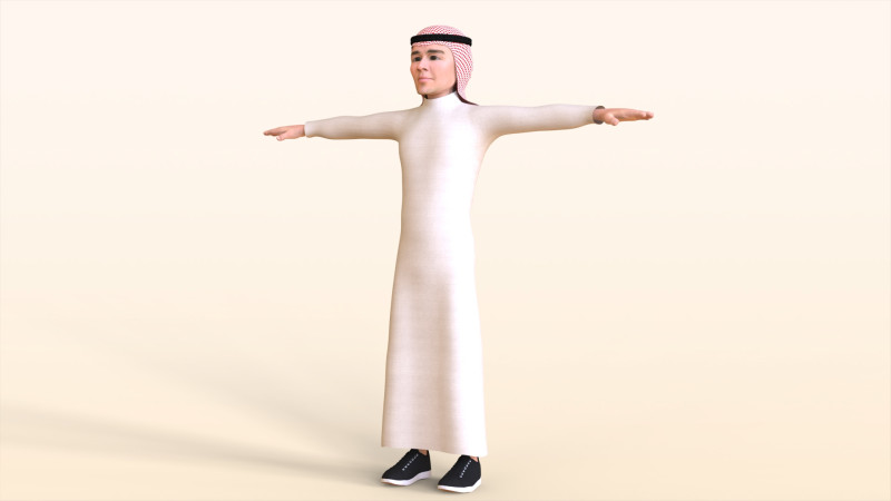 Toon Arab Sheik 3D Model in Man 3DExport