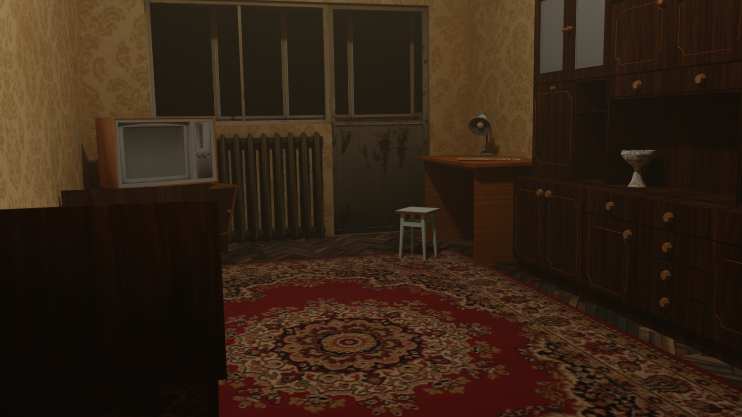 Soviet flat 3D Model in Bedroom 3DExport