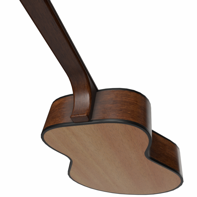 Acoustic Guitar 3D Model in Guitar 3DExport