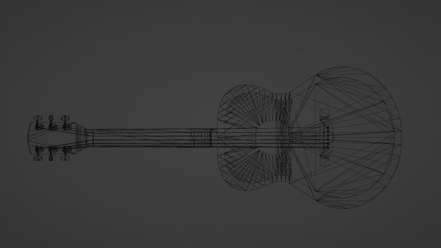 Acoustic Guitar 3D Model in Guitar 3DExport