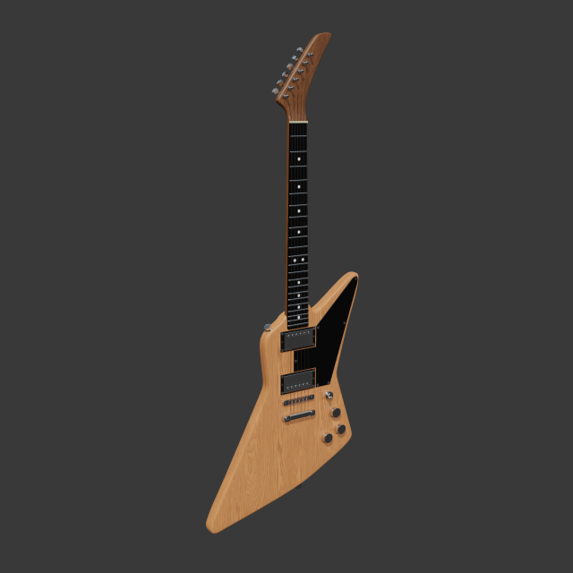 Electro guitar Explorer 3D Model in Guitar 3DExport
