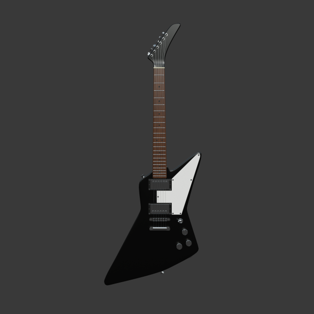 Electro guitar Explorer 3D Model in Guitar 3DExport