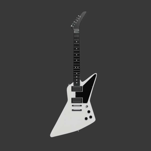 Electro guitar Explorer 3D Model in Guitar 3DExport