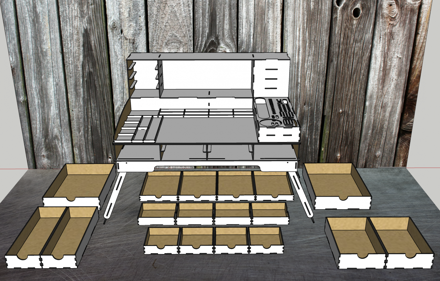 Portable workstation 3D Model in Desk 3DExport
