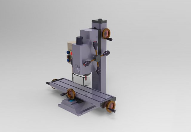 Milling machine 3D Model in Machines 3DExport