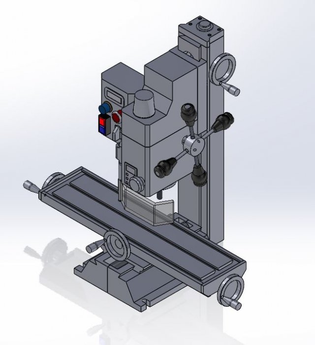 Milling machine 3D Model in Machines 3DExport