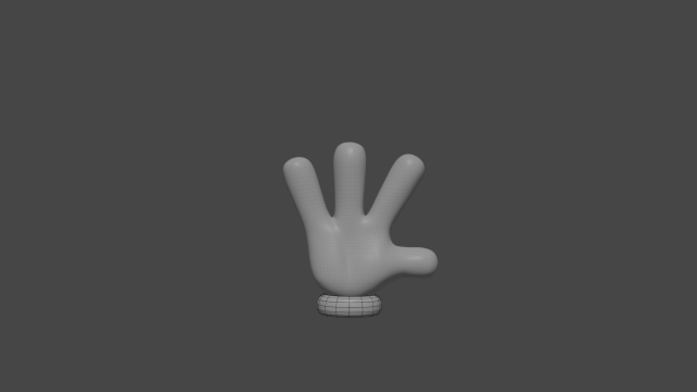 Cartoon Hand 3D Model in Other 3DExport