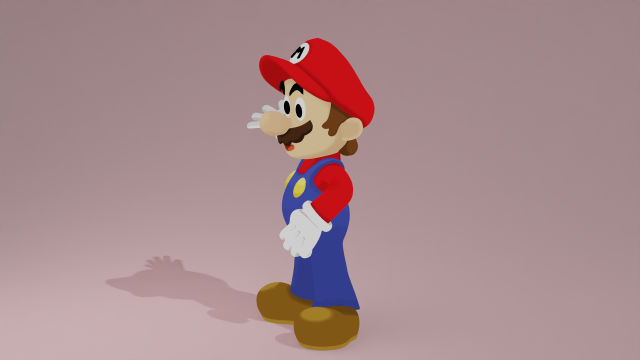 Mario 3D Model in Other 3DExport