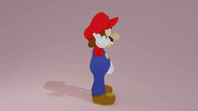 Mario 3D Model in Other 3DExport