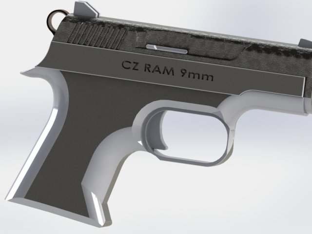 Pistol 3D Model in Combat 3DExport