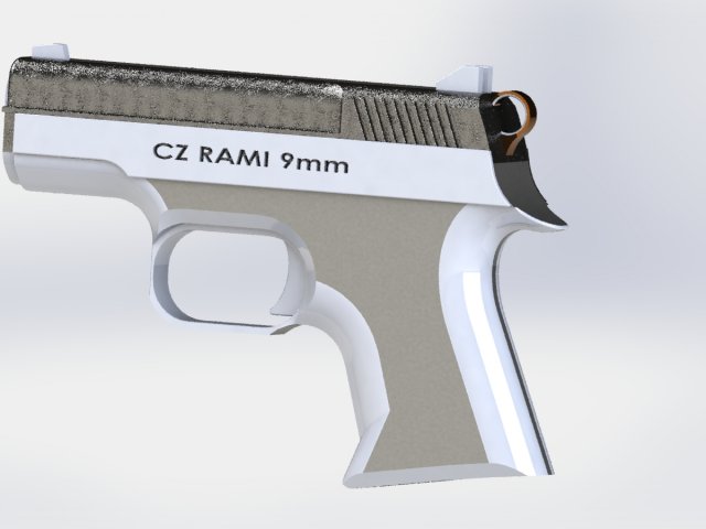 Pistol 3D Model in Combat 3DExport