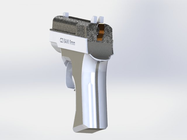 Pistol 3D Model in Combat 3DExport