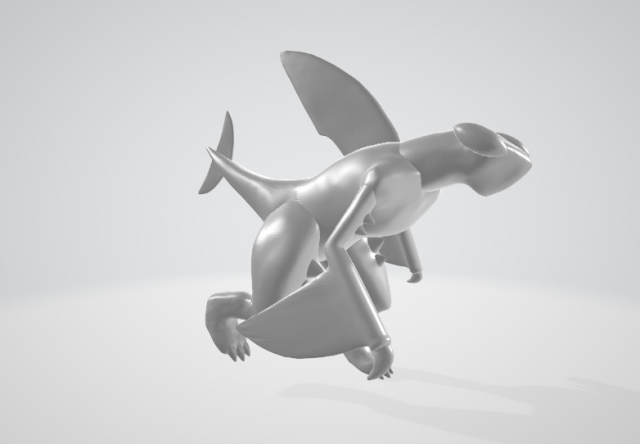 Garchomp 3D Model in Cartoon 3DExport