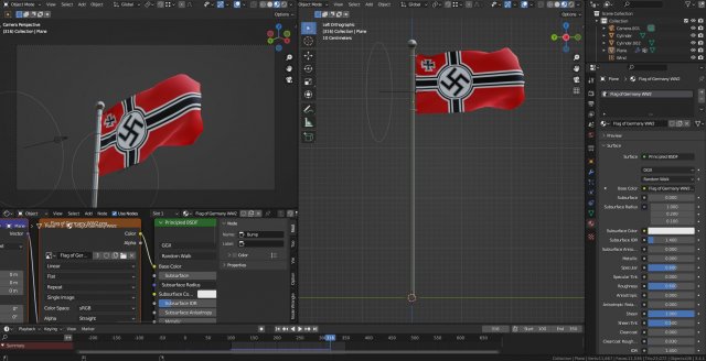 Animated German WW2 Flag Pack 3D Model in Environment 3DExport