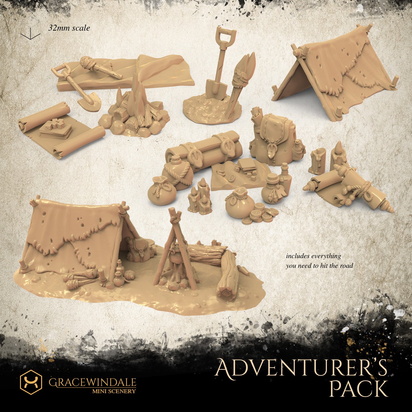 Adventurers Pack 3D Print Model in Terrain 3DExport