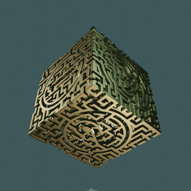 3D MODEL STL FILE CUBE LABIRINT Modelo de impresión 3D in Puzzle 3DExport