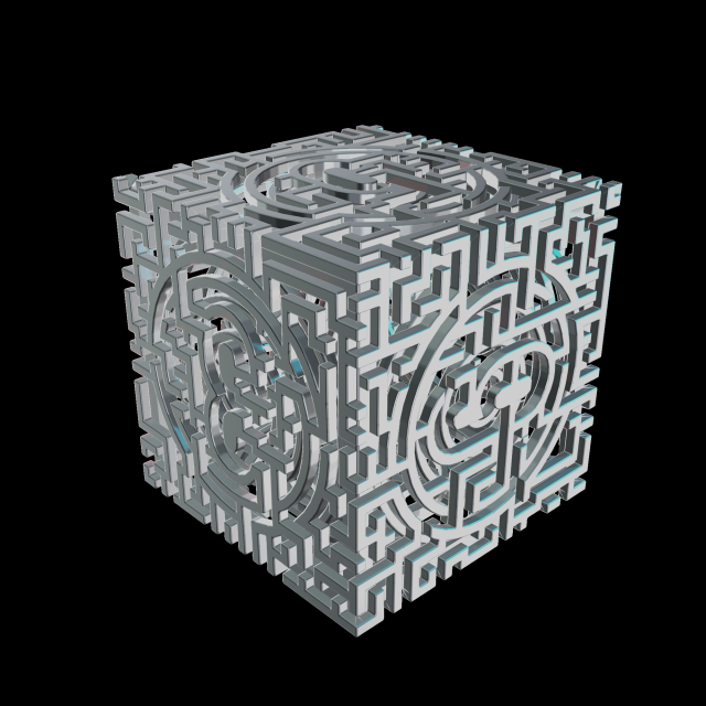 3D MODEL STL FILE CUBE LABIRINT Modelo de impresión 3D in Puzzle 3DExport