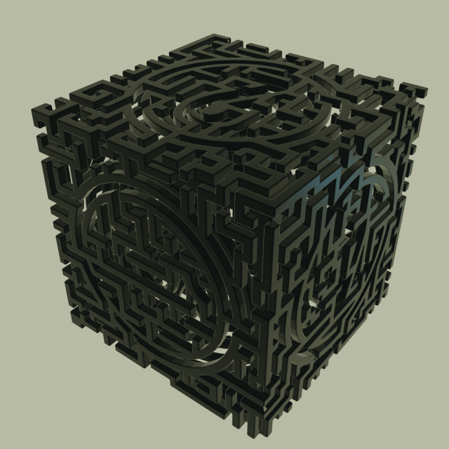 3D MODEL STL FILE CUBE LABIRINT Modelo de impresión 3D in Puzzle 3DExport