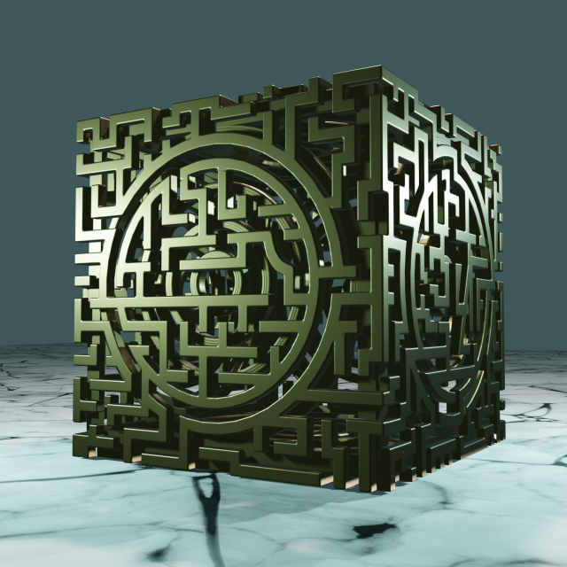 3D MODEL STL FILE CUBE LABIRINT Modelo de impresión 3D in Puzzle 3DExport