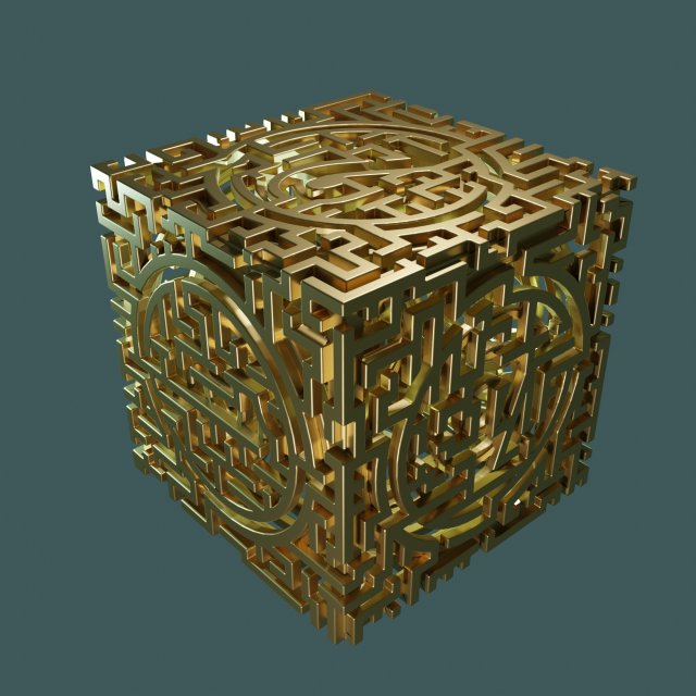 3D MODEL STL FILE CUBE LABIRINT Modelo de impresión 3D in Puzzle 3DExport