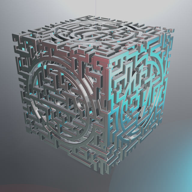 3D MODEL STL FILE CUBE LABIRINT Modelo de impresión 3D in Puzzle 3DExport