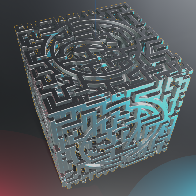 3D MODEL STL FILE CUBE LABIRINT Modelo de impresión 3D in Puzzle 3DExport