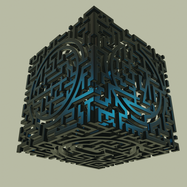 3D MODEL STL FILE CUBE LABIRINT Modelo de impresión 3D in Puzzle 3DExport