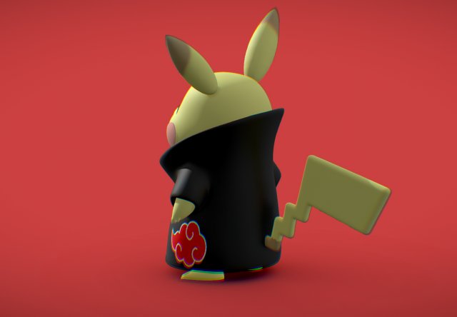 Pikachu - Akatsuki Collection - 3D PRINT 3D Print Model in Monsters ...