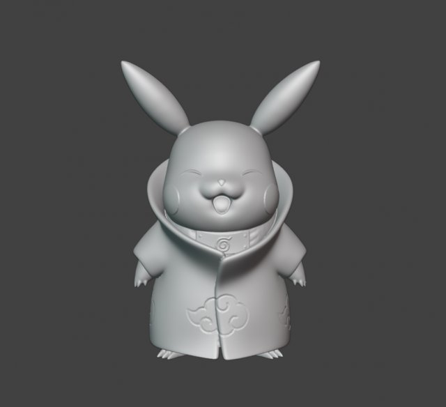 Pikachu - Akatsuki Collection - 3D PRINT 3D Print Model in Monsters ...