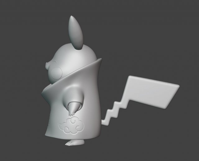 Pikachu - Akatsuki Collection - 3D PRINT 3D Print Model in Monsters ...