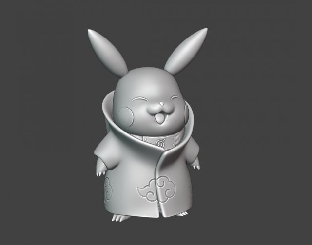Pikachu - Akatsuki Collection - 3D PRINT 3D Print Model in Monsters ...