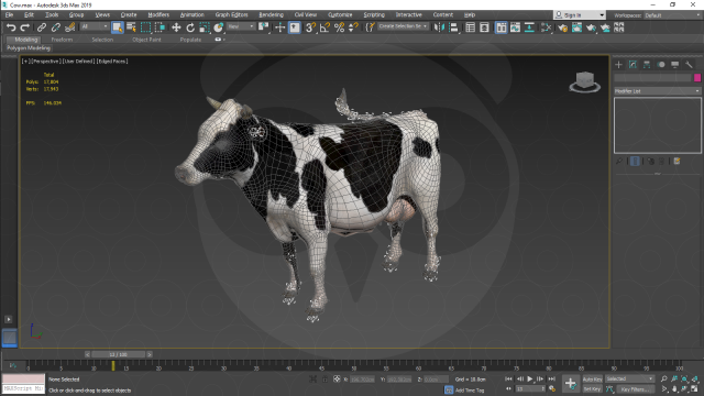 White Cow - Rigged - Animated 3D Model in Cow 3DExport