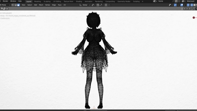 Rem 3D fan art from Re zero - blender format 3D Model in Cartoon 3DExport
