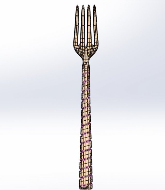 Fork 3D Model in Cookware Tools 3DExport