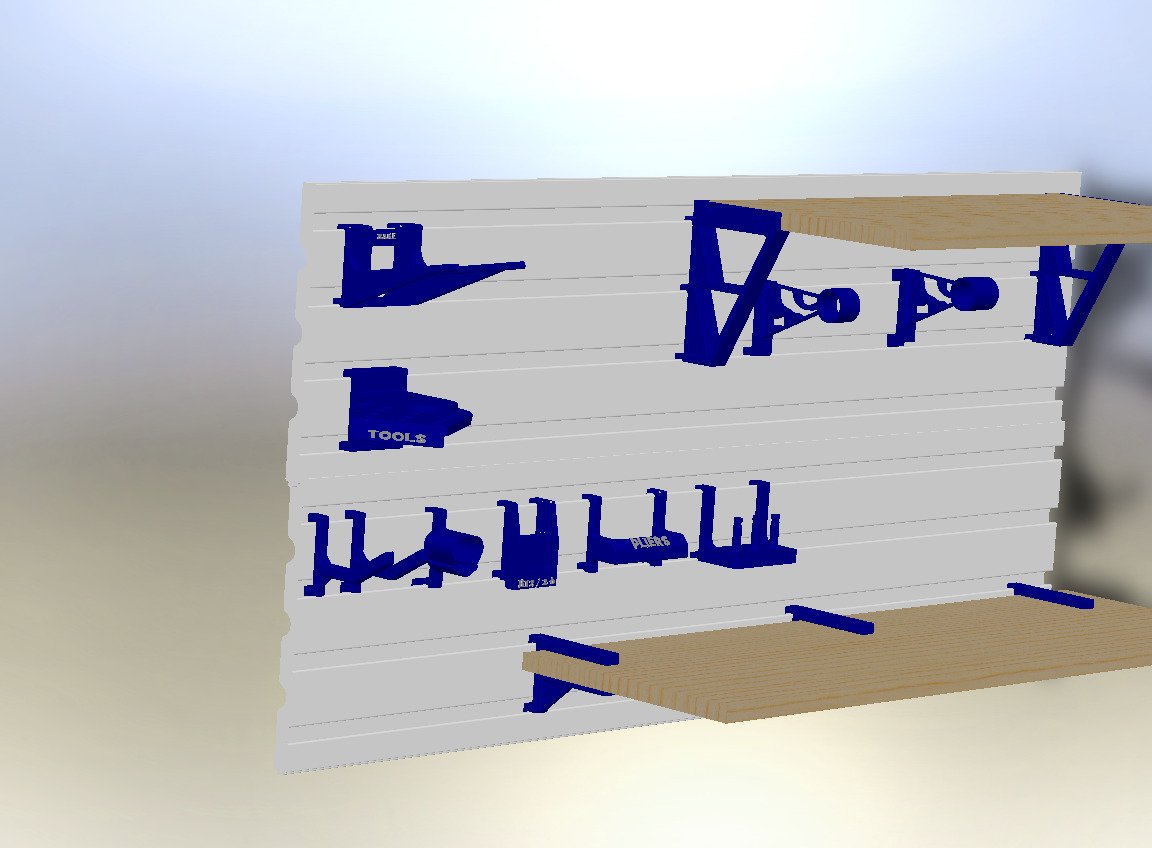 Slatt Wall Rake Holder 3D Print Model in Hand Tools 3DExport