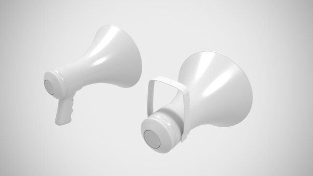 3D Megaphone 3D Model in Audio 3DExport