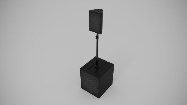 Concert Sound System 3D Model in Audio 3DExport