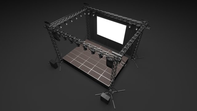 Concert Stage 3D Model in Other 3DExport