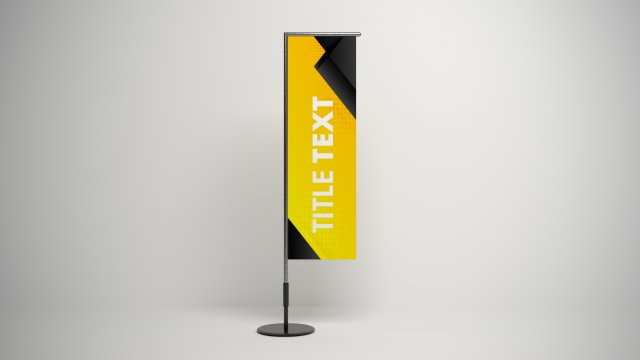 Banner Flags Low-poly 3D Model in Miscellaneous 3DExport