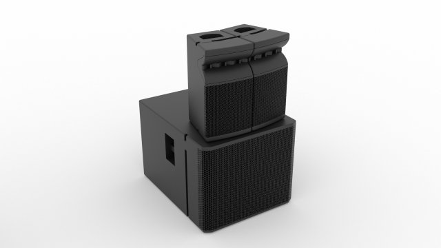 Concert Sound System Line Array JBL VRX 3D Model in Audio 3DExport