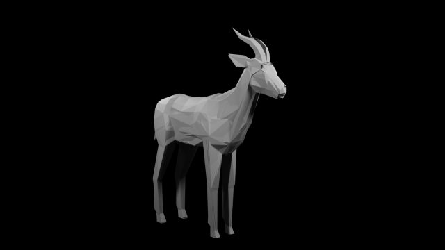 Animals Base Meshes 3D Model in Deer 3DExport