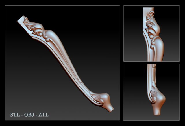 Collection Legs 3d STL Model Relief for CNC 3D Print Model in Furniture ...