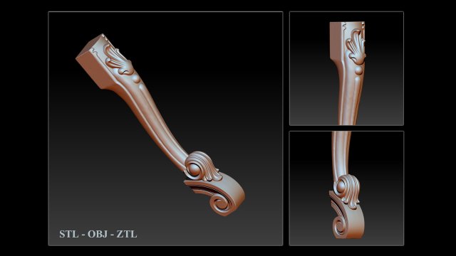 Collection Legs 3d STL Model Relief for CNC 3D Print Model in Furniture ...