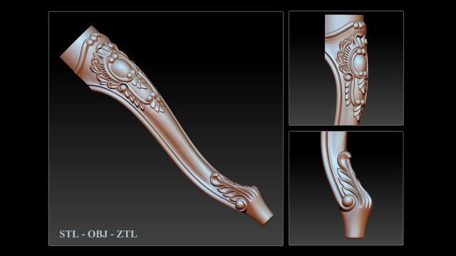 Collection Legs 3d STL Model Relief for CNC 3D Print Model in Furniture ...